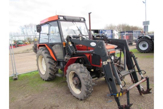 1994 Zetor 4340 4wd Tractor with Loader. V5 will be supplied 5738 Hrs ...