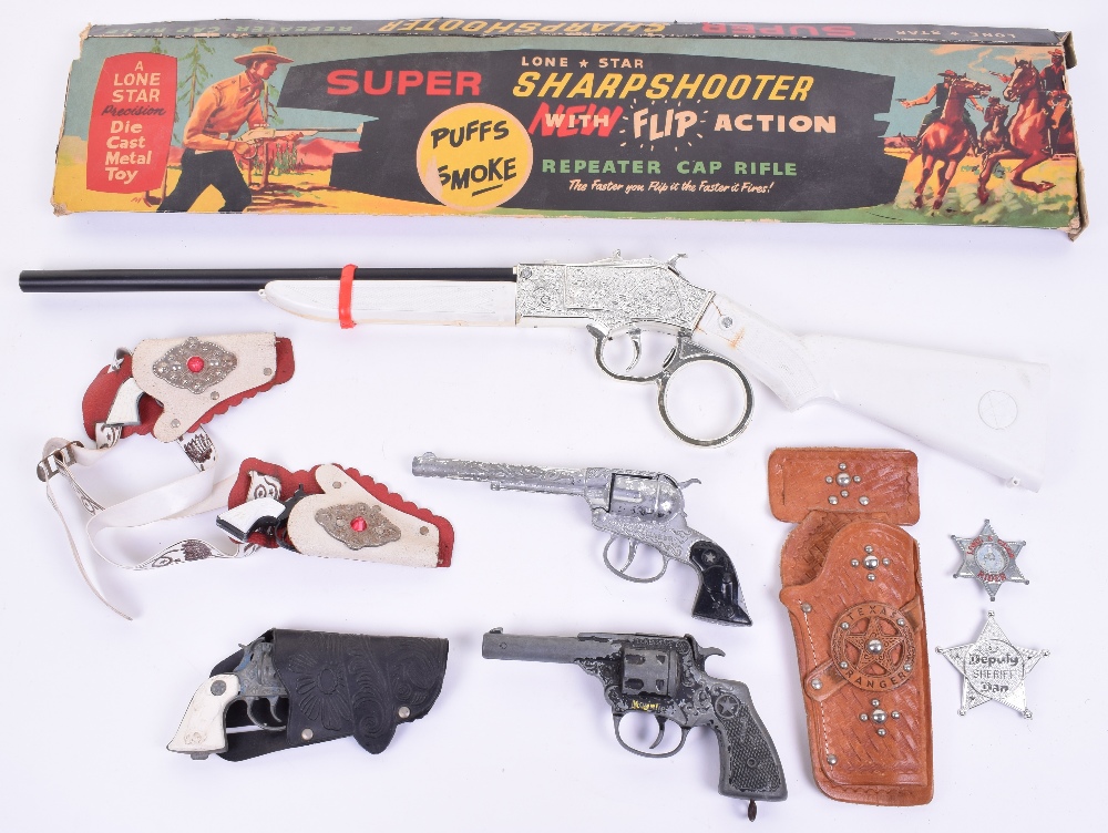 Lone Star Toy Guns, boxed Super Sharpshooter Rifle, in fair condition ...