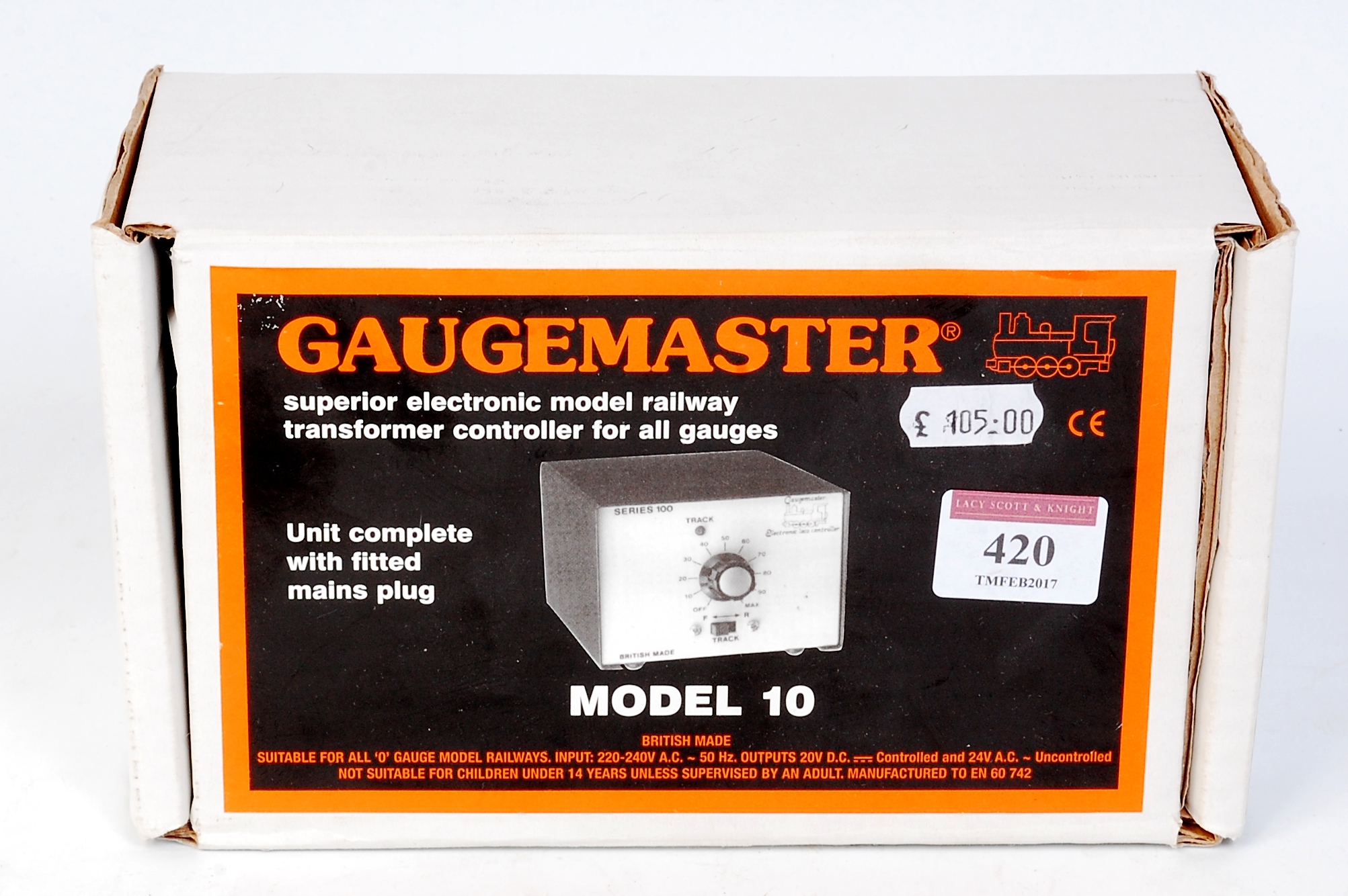 A Gaugemaster model 10 controller, 20 volt output for 0 gauge trains (M-BM)