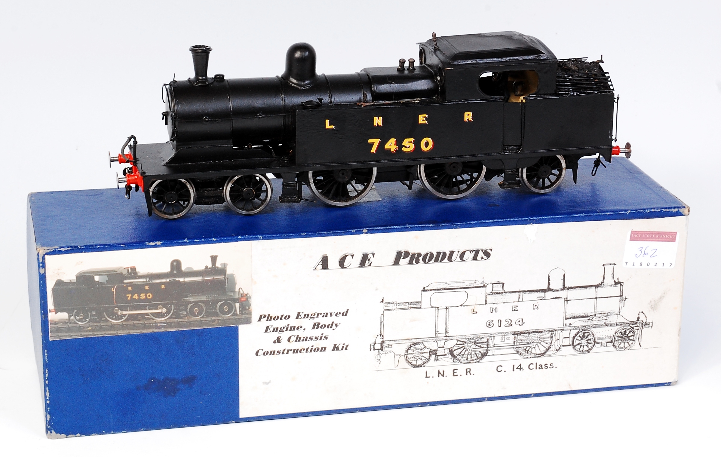 Kit built brass Ace Products finescale 2-rail LNER black C14 class 4-4 ...