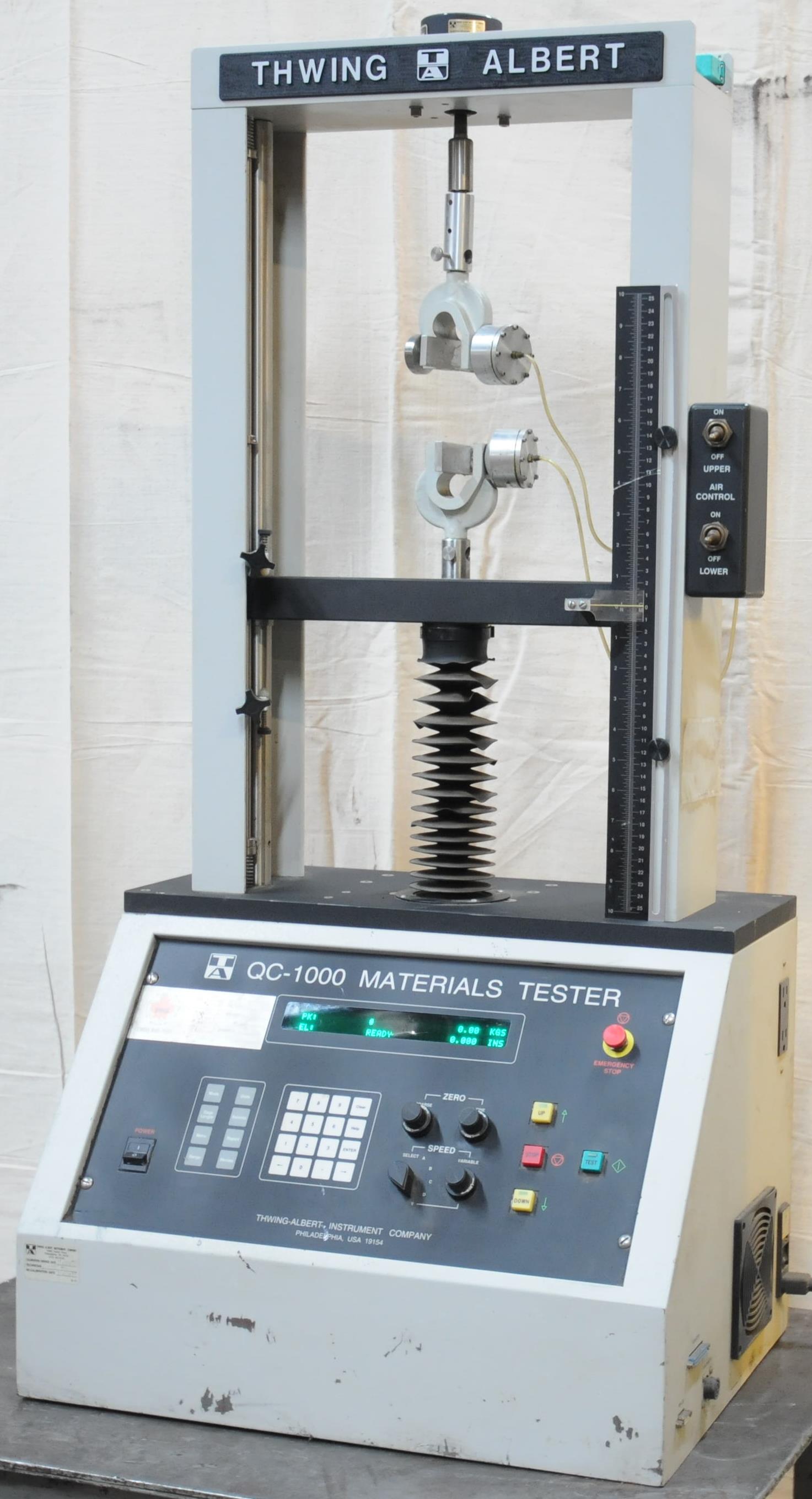 THWING ALBERT QC-1000 1265-100 DIGITAL TENSILE TESTER WITH RSC-2 50 KG ...