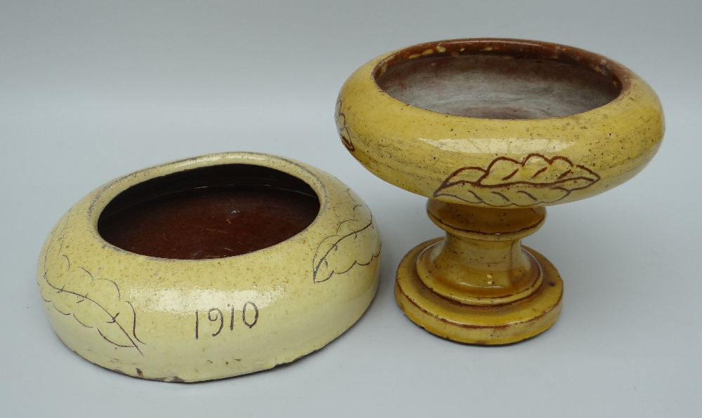 TWO ITEMS OF BUCKLEY POTTERY being a dated bowl with sgraffito date for ...