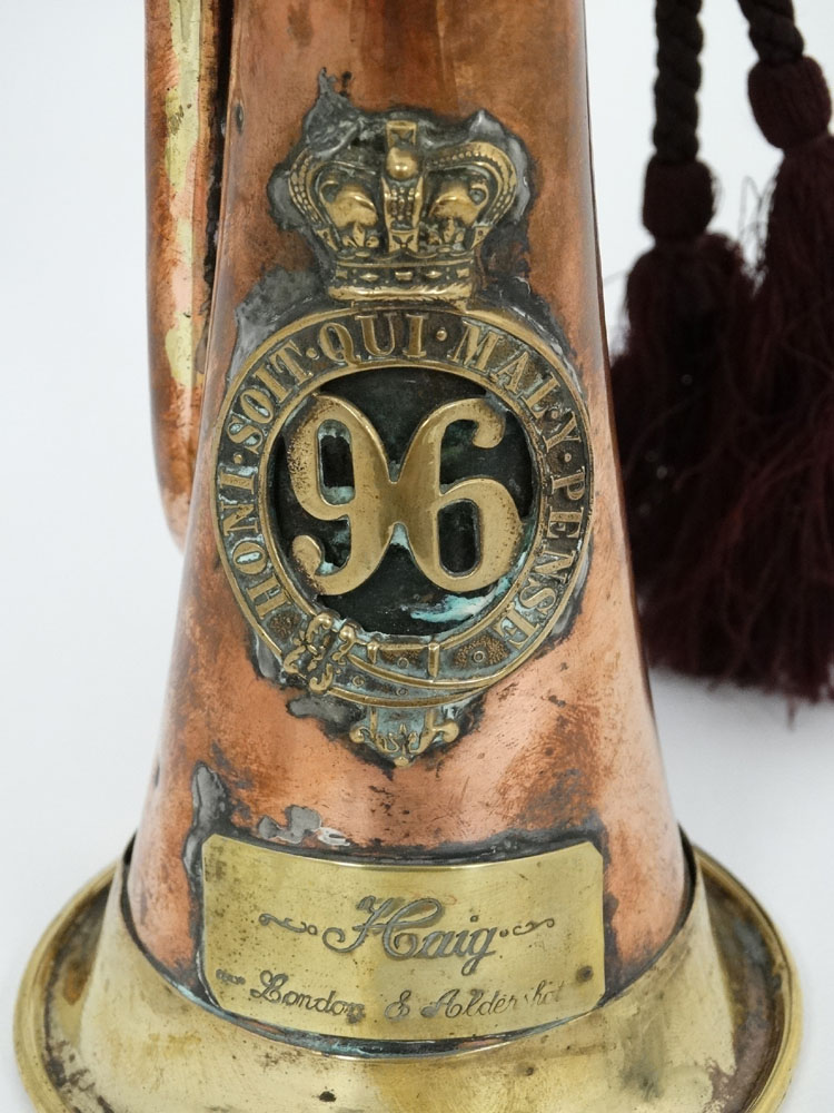 Militaria : A Victorian British Army Bugle , of brass and copper ...