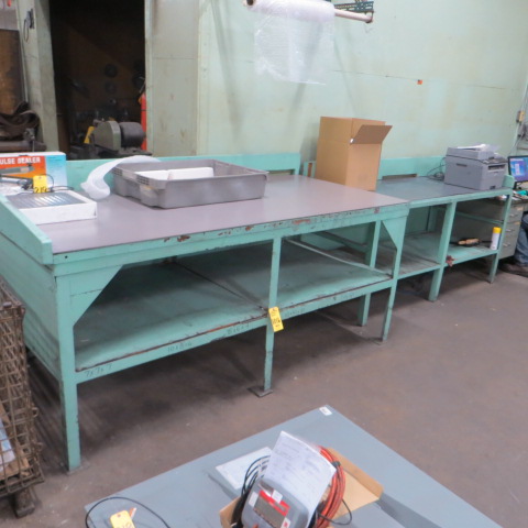 (2) SHIPPING TABLES (2) DESKS