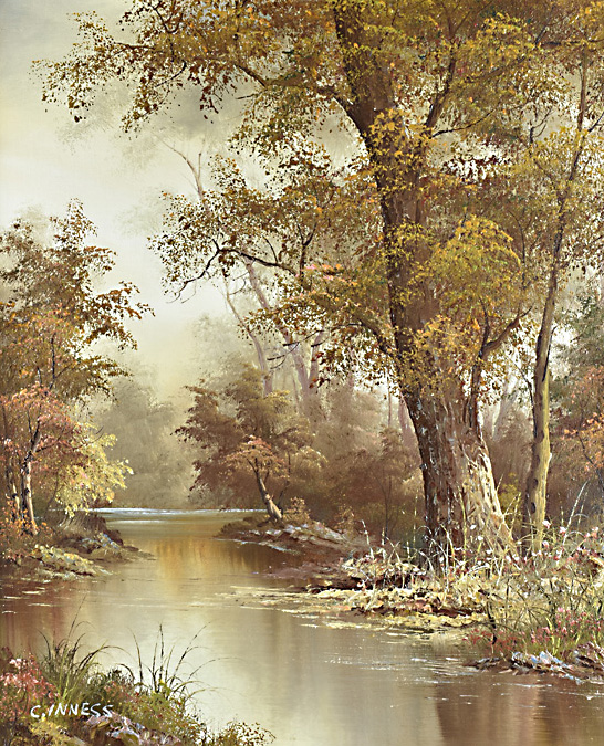 C Innes, oil on canvas, 20th Century, woodland scene, signed lower left ...