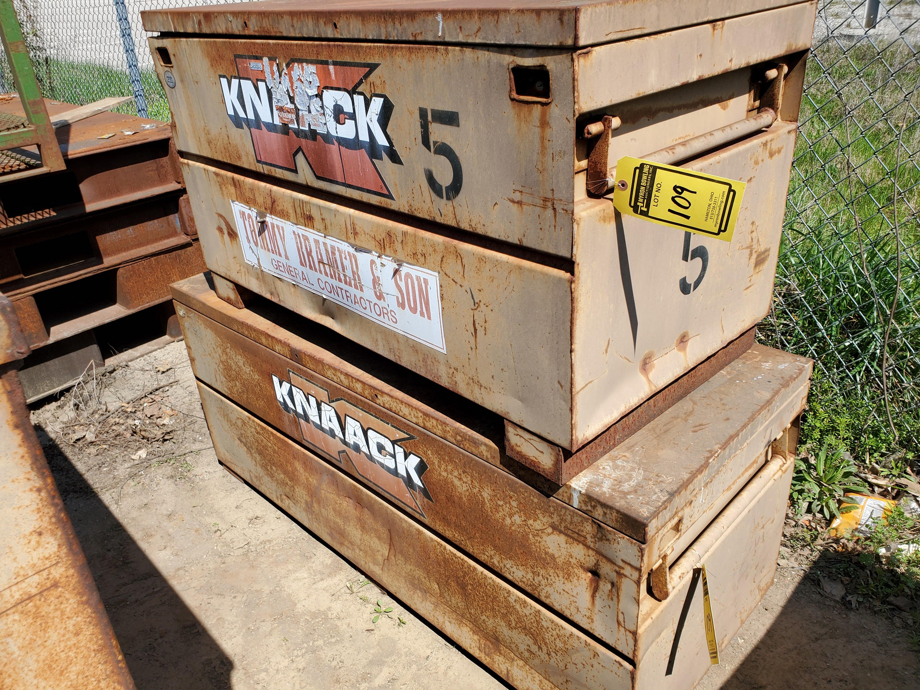 (2) KNAACK GANG BOXES, 5' X 2' X 2' & 4' X 2' X 2'