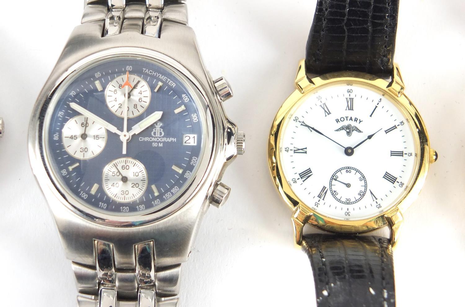 Gentleman's wristwatches including Brooks and Bentley MG, Rotary ...
