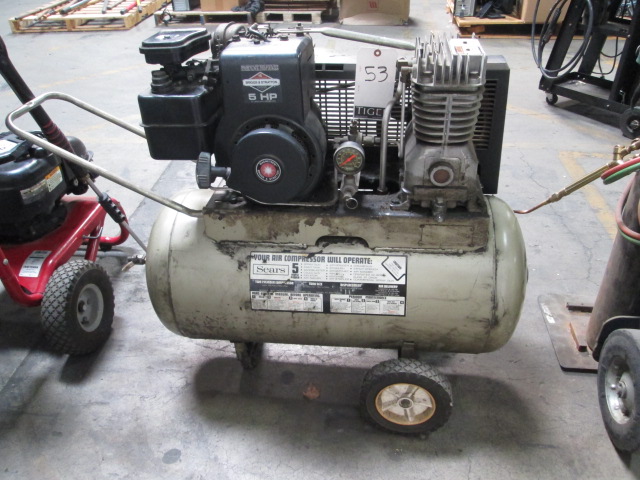 Sears And Roebuck Two Cylinder Compressor, M/N- 919.178550, 5 HP, 20 ...