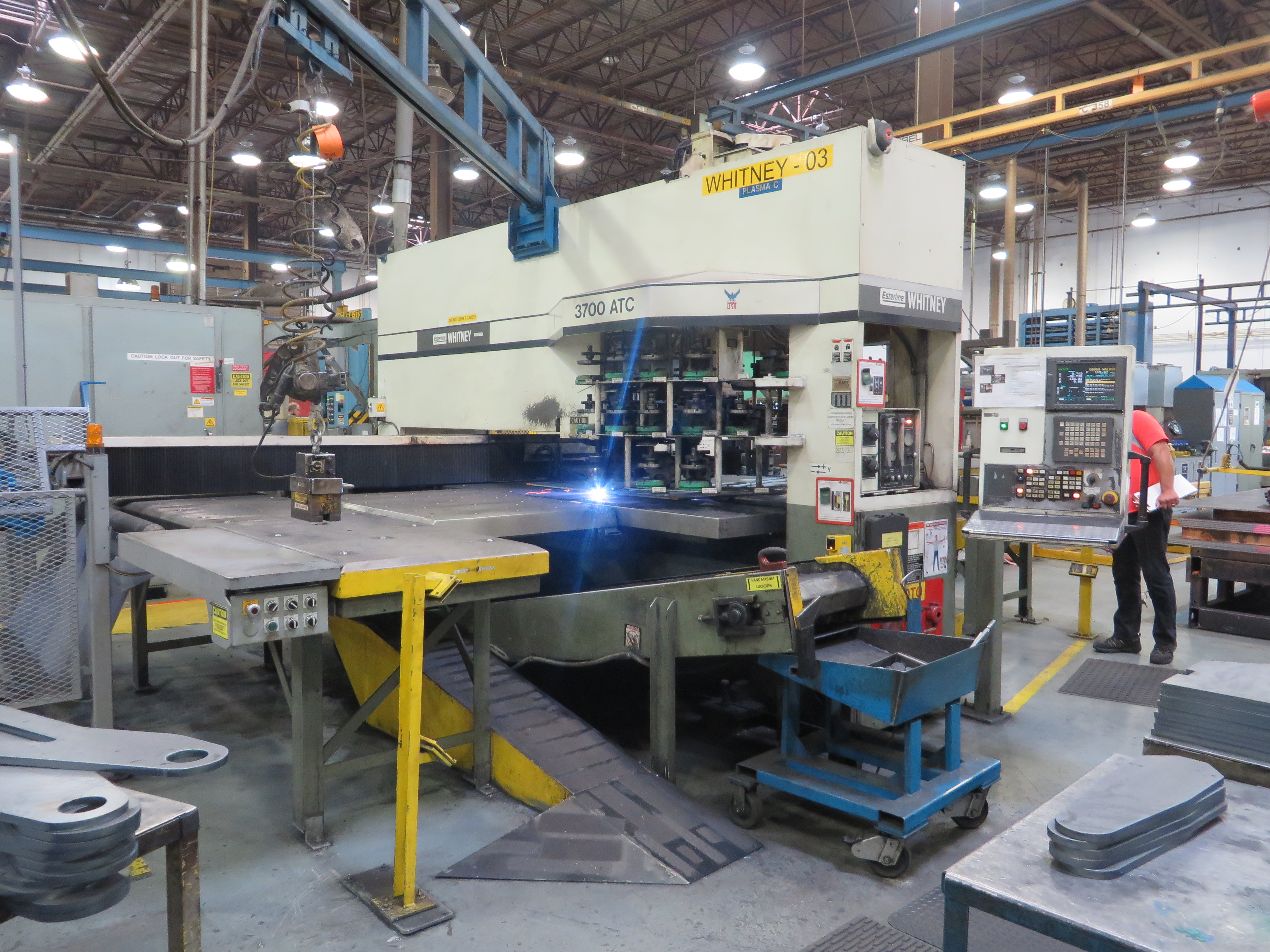 Whitney Model 3700 CNC Plasma Punch with 40 Ton Punch Capacity, 2000 ...