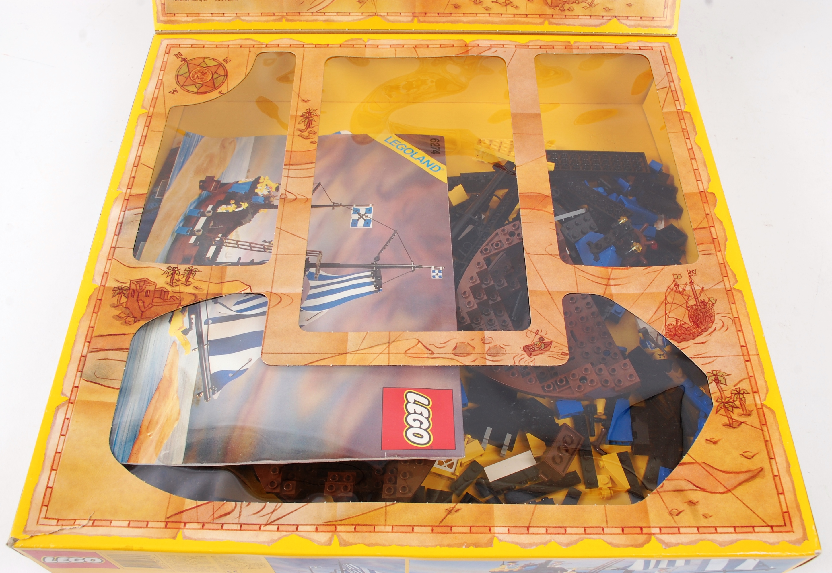 LEGO; An original vintage Legoland Pirate Ship - 6274 - within a good ...