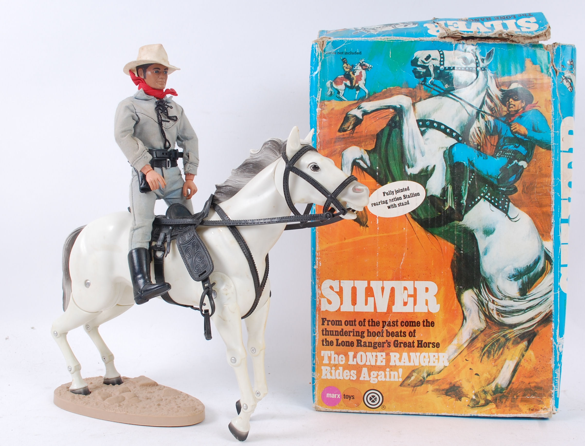 THE LONE RANGER; An original Marx Toys Lone Ranger ' Silver ' playset ...