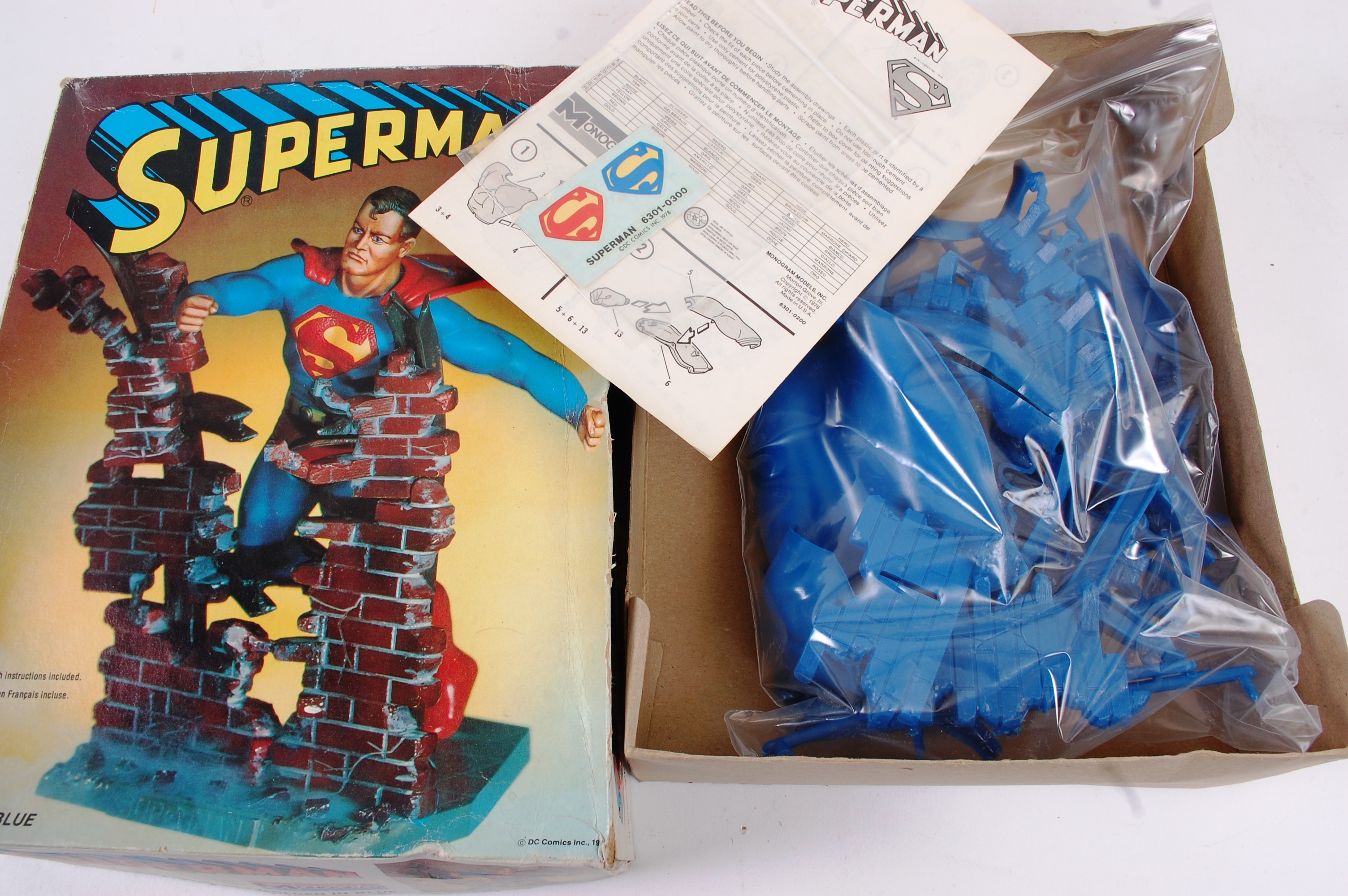 SUPERHERO MODELS; A vintage Monogram DC Comics Superman model kit ...
