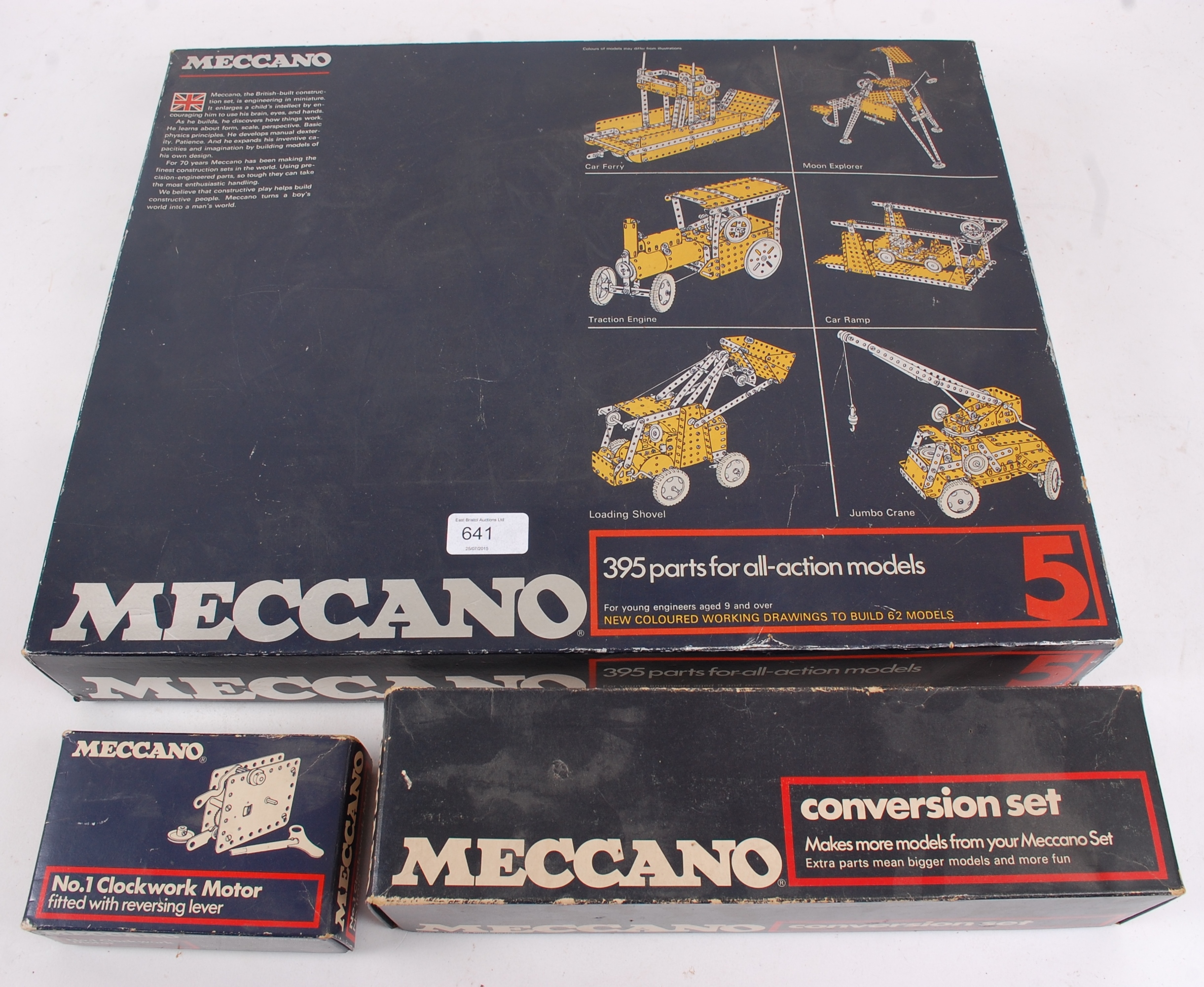 MECCANO; A collection of 3x blue box vintage Meccano sets - Set number ...