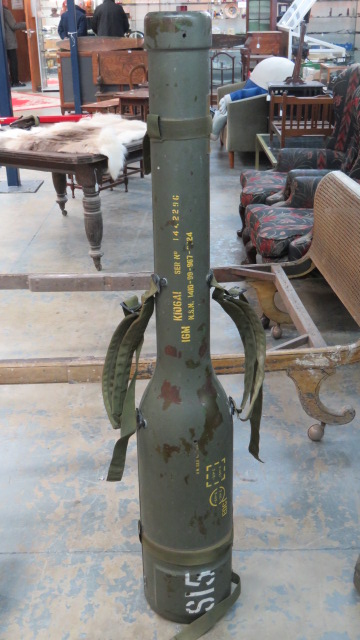 A NATO shoulder loaded blowpipe missile case in good condition.