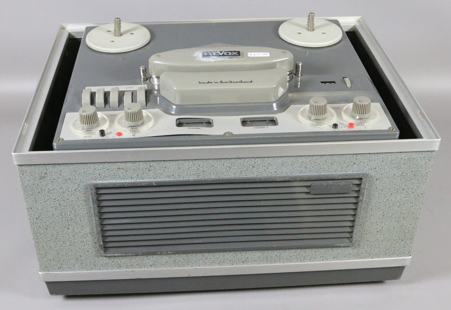 A Revox G36 reel to reel tape recorder made in Switzerland.
