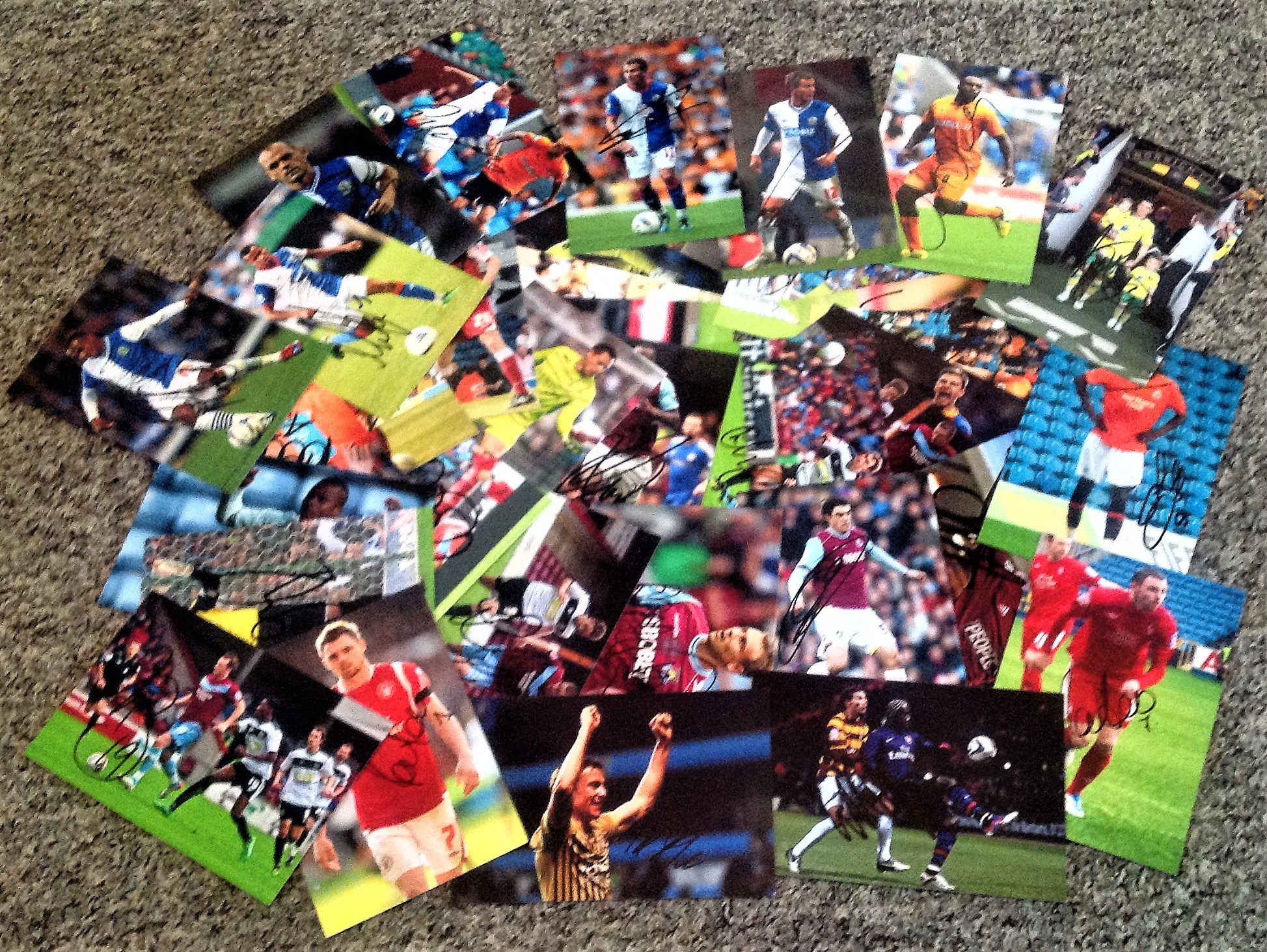 Football Collection 40, 6x4 signed colour photos from players and ...