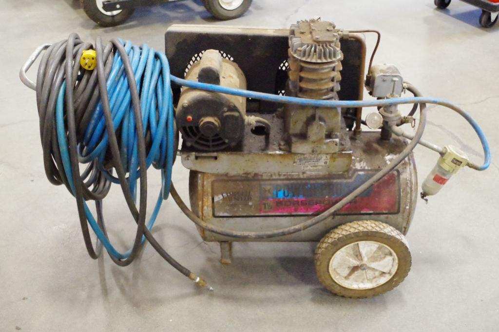CAMPBELL HAUSFELD Power Pro 11-Gallon, 1-1/2 HP, 115V Air Compressor, M ...