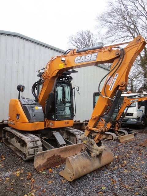 Case CX 75 rubber tracked 8 ton excavator, serial no: DCH075R6NEE6A1224 ...