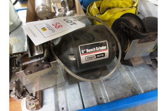 Test Rite W0268X 6" double ended bench grinder, serial no. 9010779 (1989)