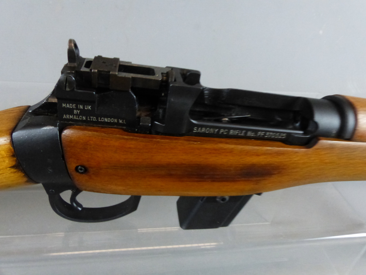 RIFLE. ARMALON LTD. 9mm BOLT ACTION CARBINE CONVERSION OF ENFIELD RIFLE ...
