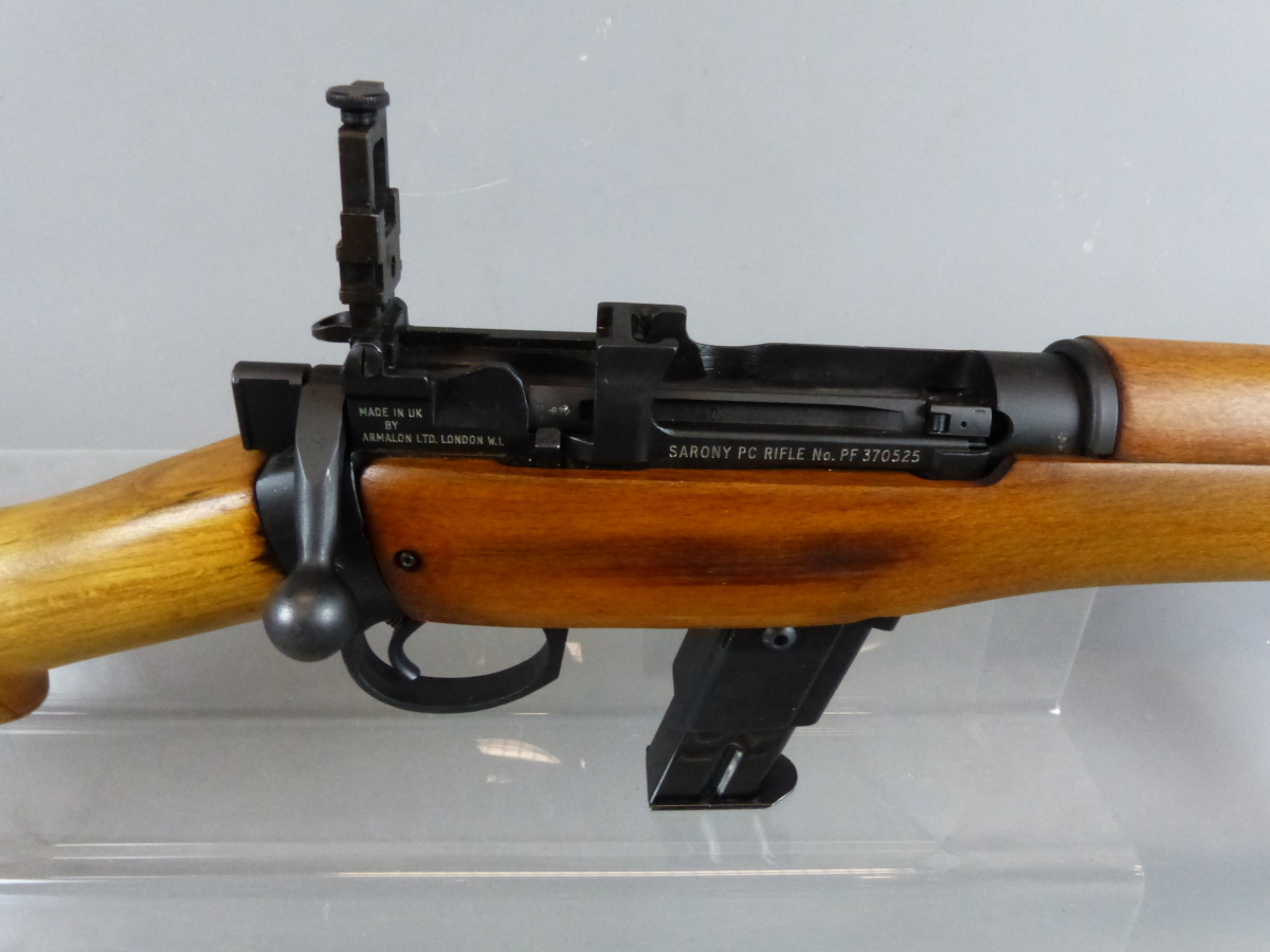 RIFLE. ARMALON LTD. 9mm BOLT ACTION CARBINE CONVERSION OF ENFIELD RIFLE ...