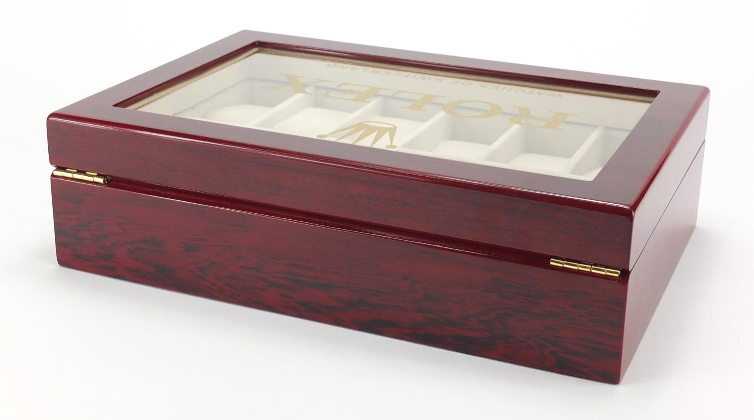 Rolex dealers display watch box, 31cm wide