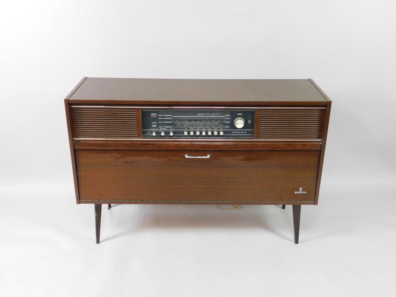 A Grundig 1950's retro wooden cased stereogram, Stereo Console Mondello ...