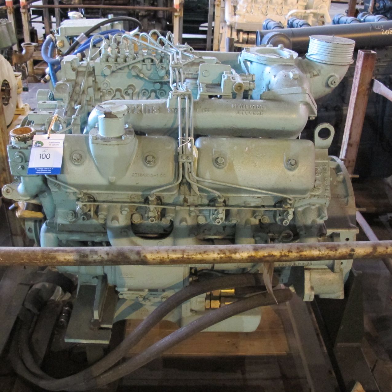 * Diesel Engine Perkins 640 8 cylinder V8 non-turbo, Ex-MOD (stillage ...