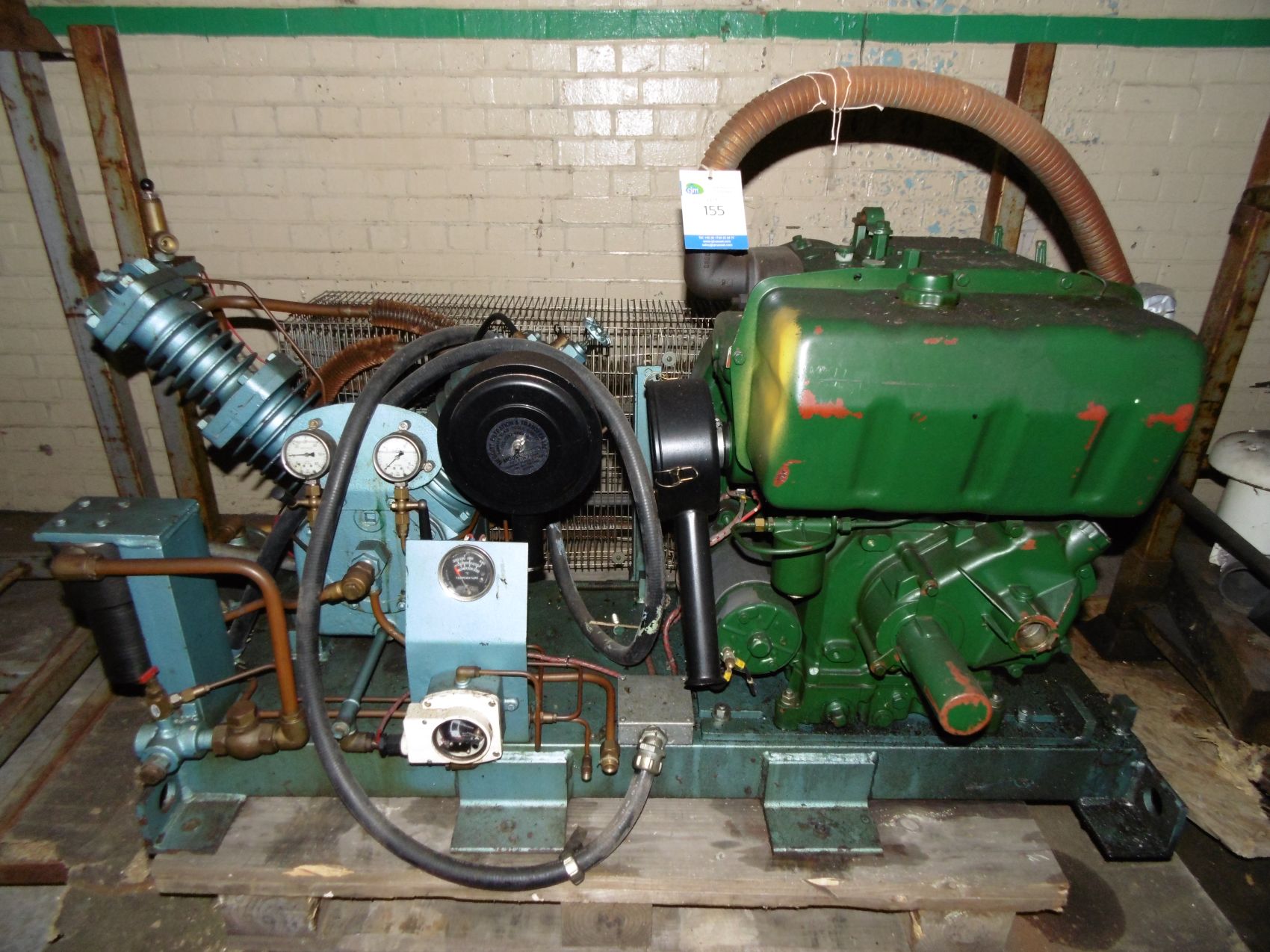 * Diesel Engine Lister 2cyl Worthington Simpson model FTV27D compressor ...