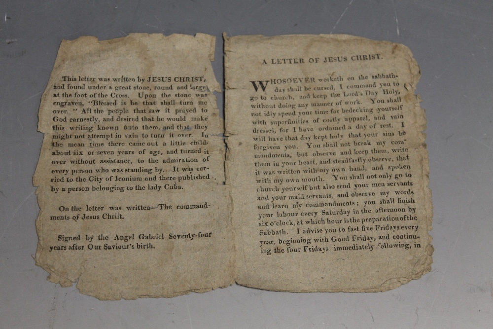 COPY OF A LETTER WRITTEN BY OUR BLESSED LORD AND SAVIOUR JESUS CHRIST ...