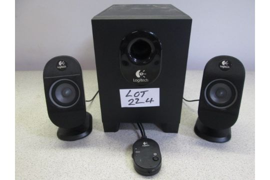 Logitech X-210 2.1 PC Speaker System, 25 Watt RMS. No VAT on this Lot