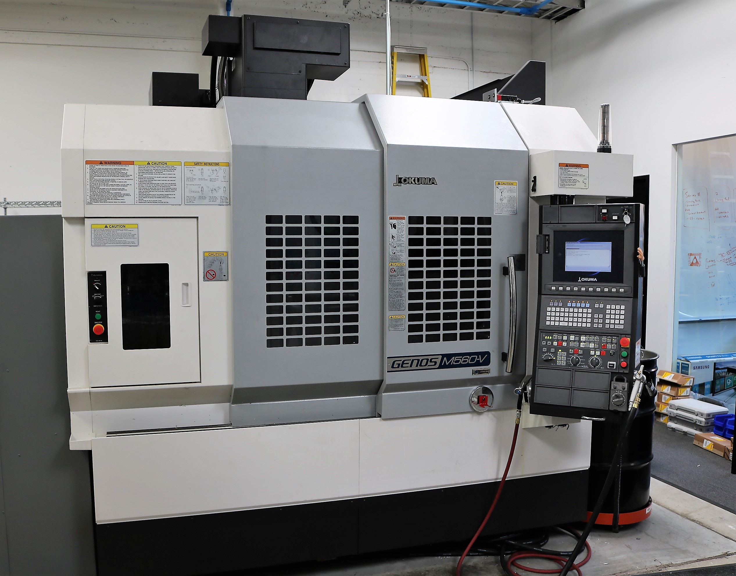2017 OKUMA GENOS M560-V VERTICAL MACHINING CENTER, TRAVELS: 41.34" X 22 ...