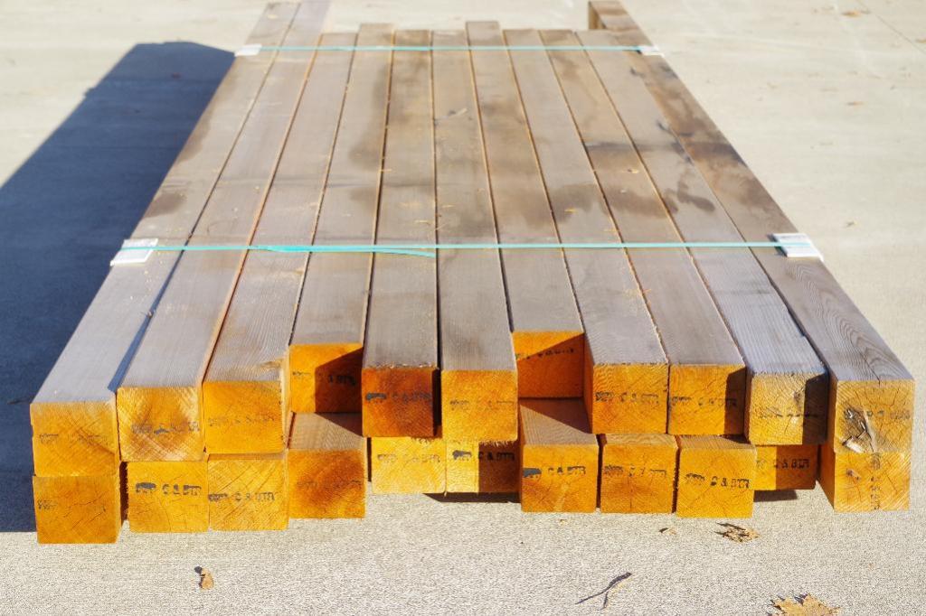 [22] 4x4 Cedar Posts/Lumber: (4) 10' long & (18) 8' long