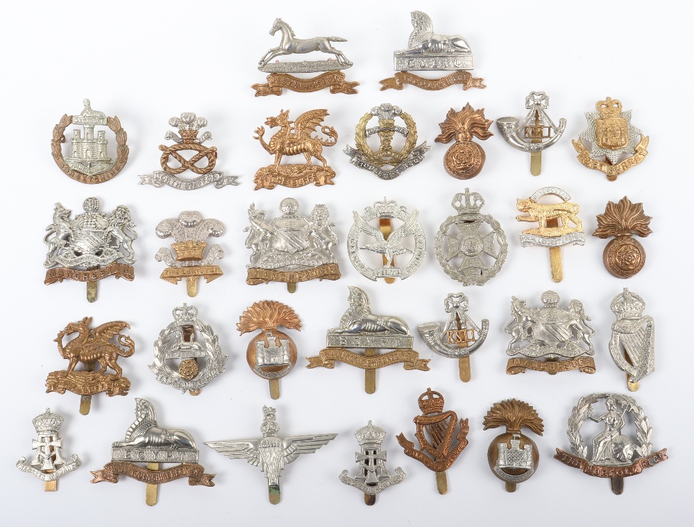 30x British Regimental Cap Badges, all being other ranks examples ...