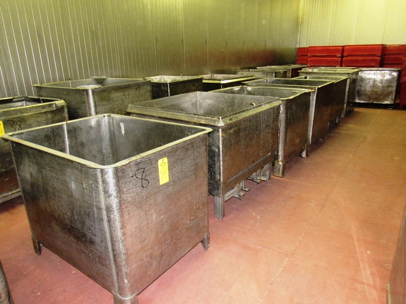 Stainless Steel Vats, (2) 36" W X 48" L X 36" T, (2) 40" W X 45" L X 36 ...
