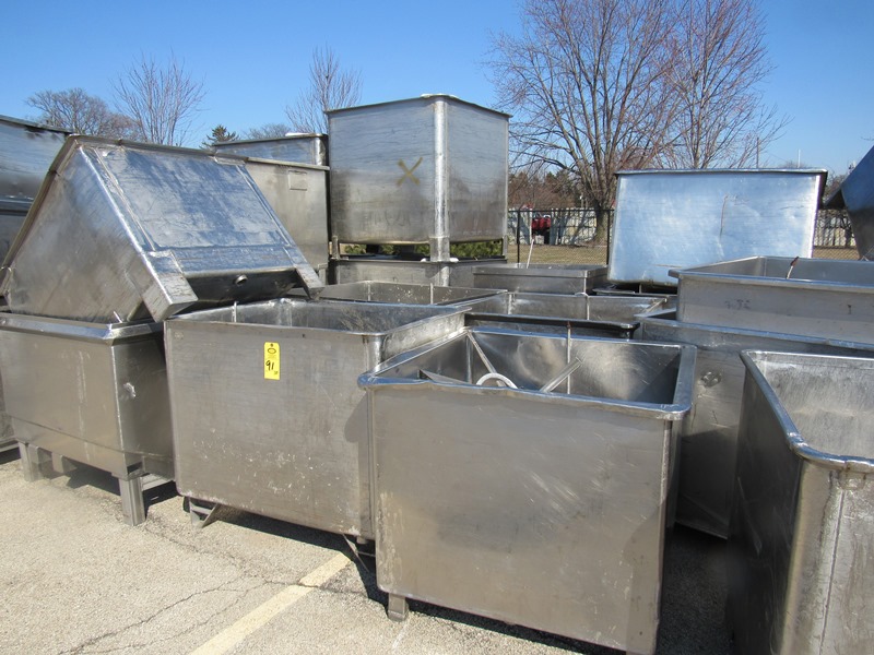 Stainless Steel Miscellaneous Sized Vats, all vats have a stainless ...