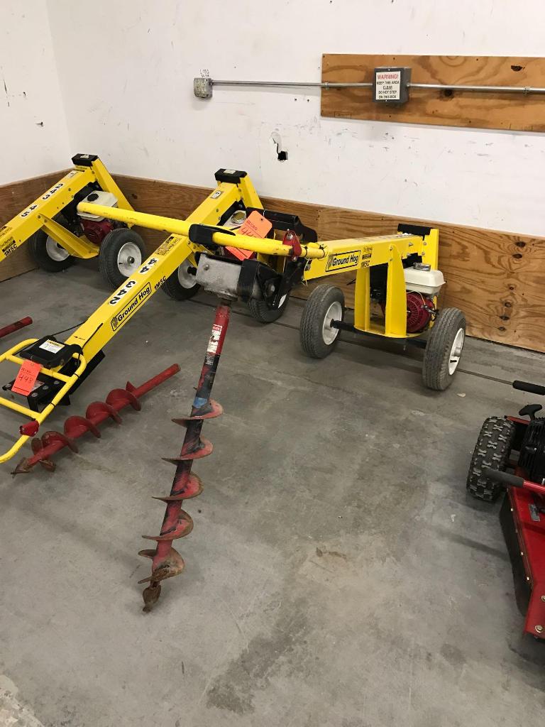 Ground Hog One Man Earth Drill With 6" auger. Model 1M5C-H, serial 7834 ...