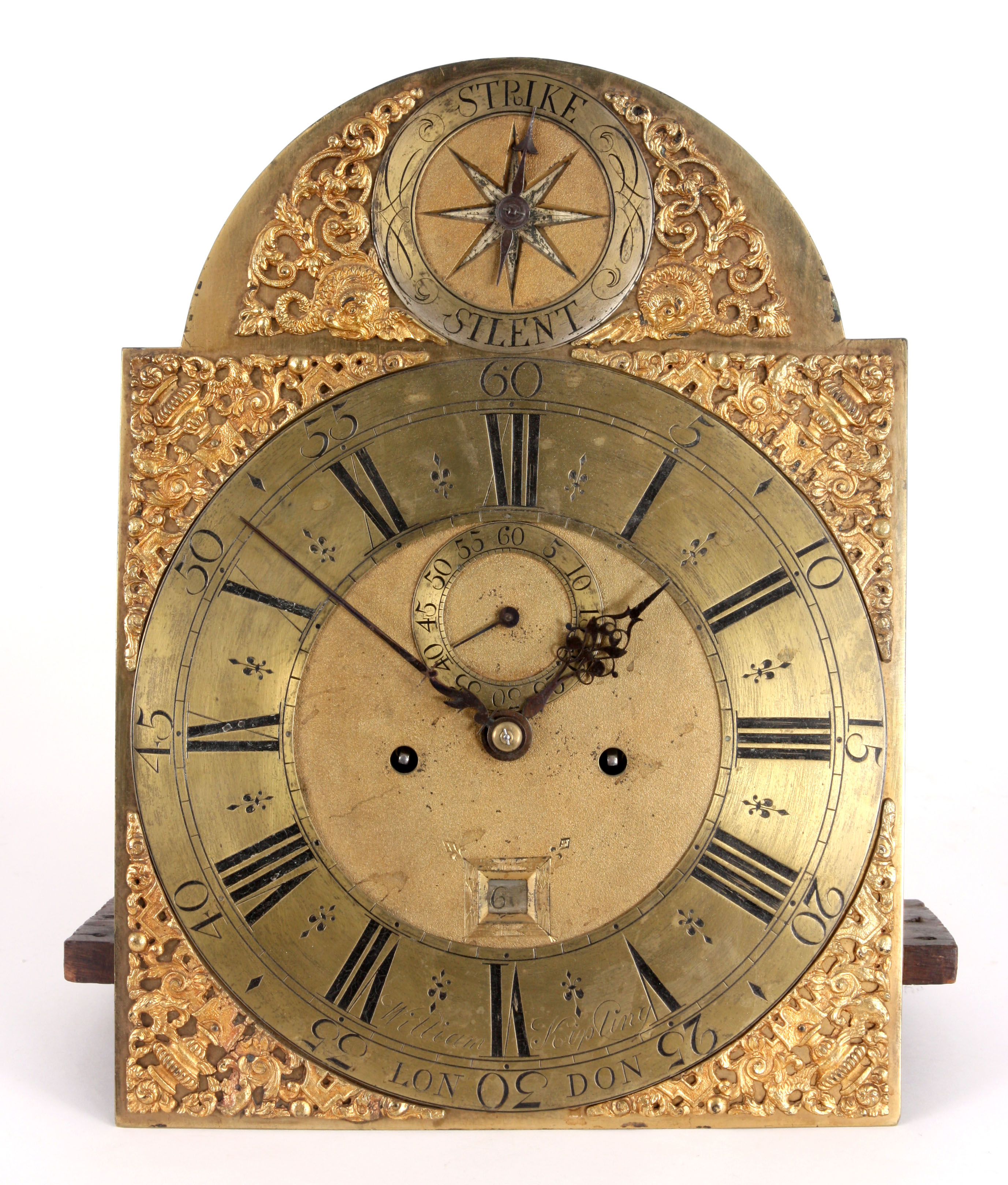WILLIAM KIPLING, LONDON. AN EARLY 18th CENTURY LONGCASE CLOCK MOVEMENT ...