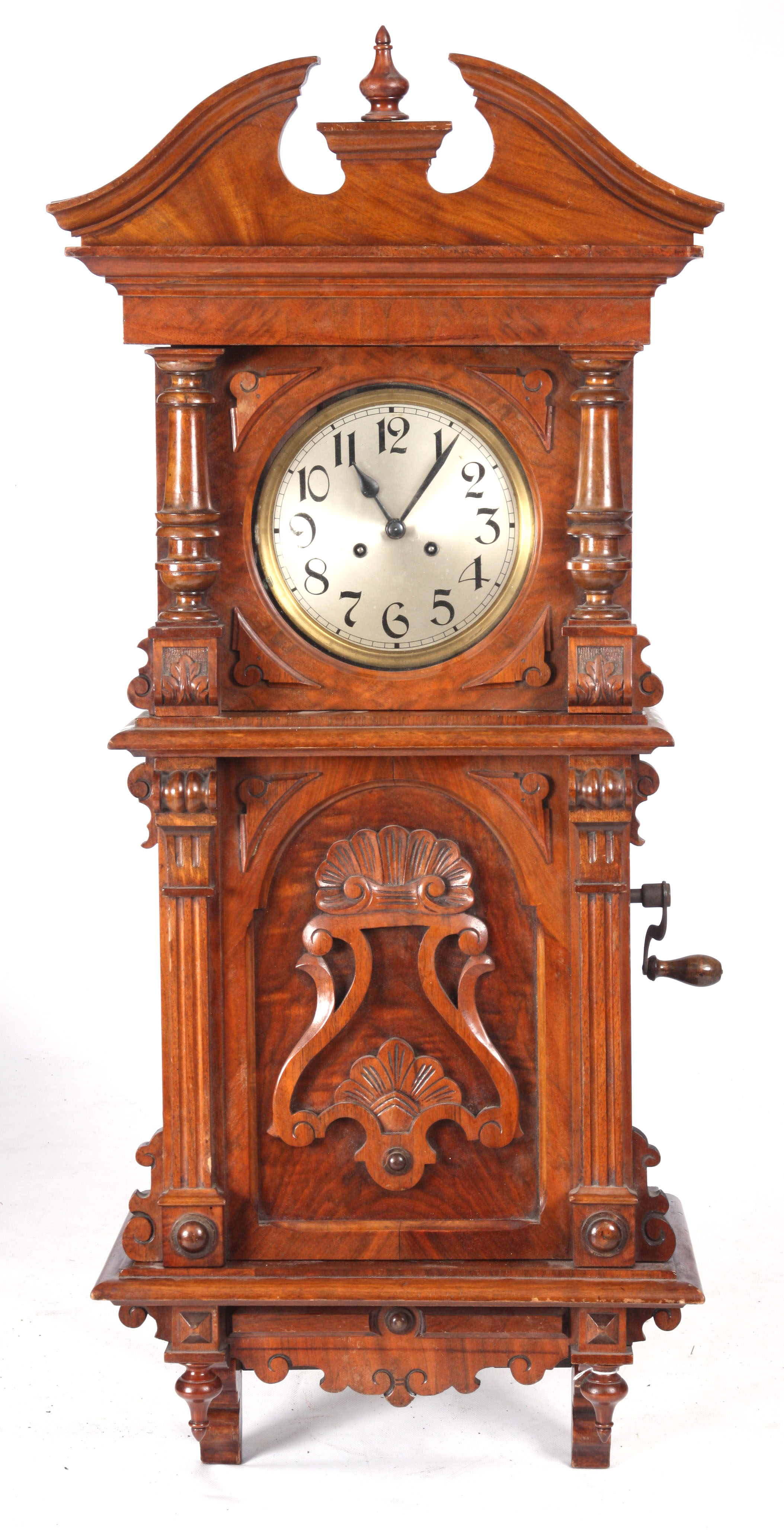 A LATE 19th CENTURY GERMAN SYMPHONION MUSIC BOX WALL CLOCK with ...