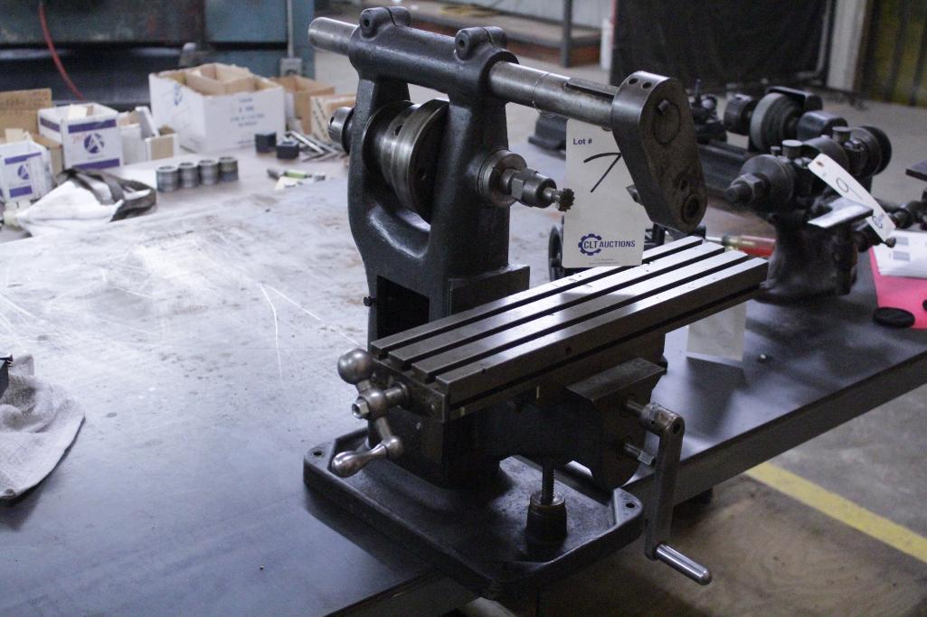 Vintage bench top horizontal milling machine 17.75" x 4" table. Overall ...