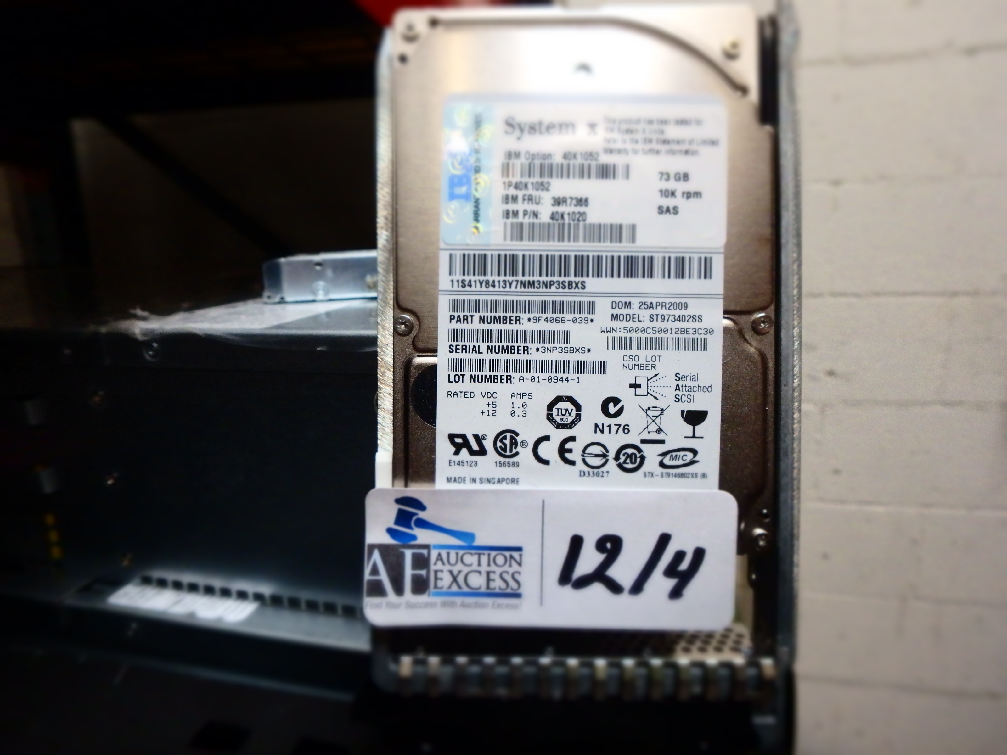 LOT OF 4 IBM SYSTEM X 3350 WITH 8 HARD DRIVES