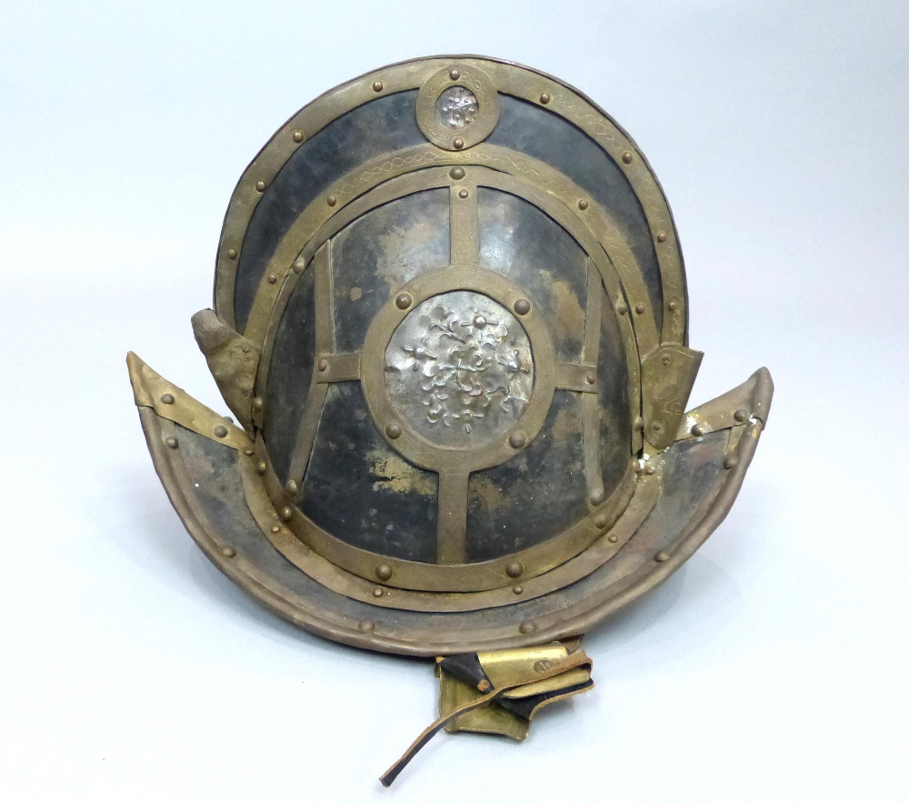 Early 20th century Spanish conquistador style helmet, the comb and ...