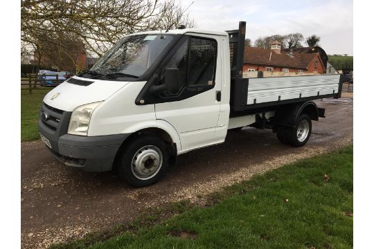 KB - 2007/57 REG FORD TRANSIT 100 T350M RWD WHITE DIESEL TIPPER ...