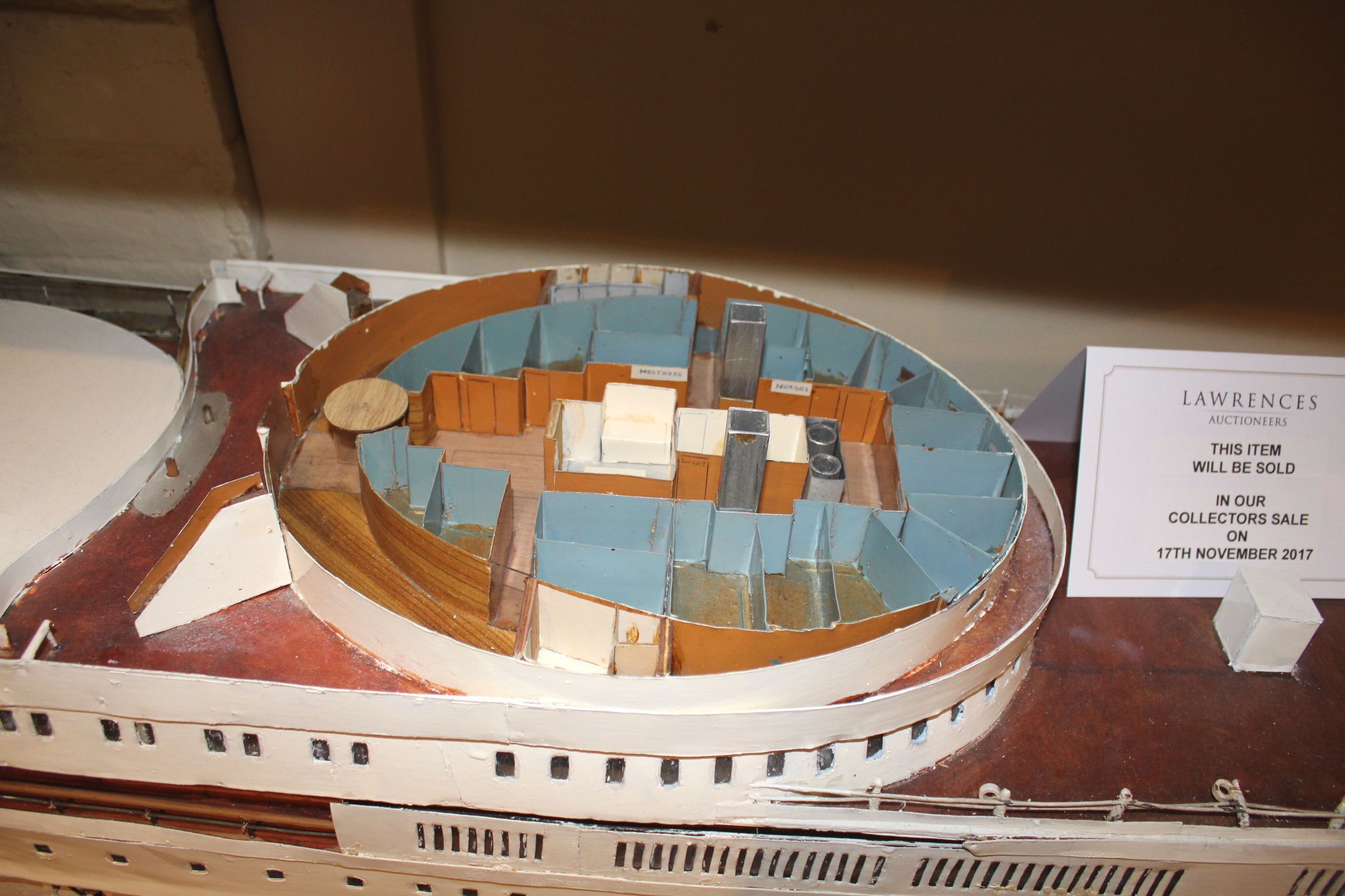 LARGE MODEL BOAT - SS CANBERRA a large and detailed hand made model of ...