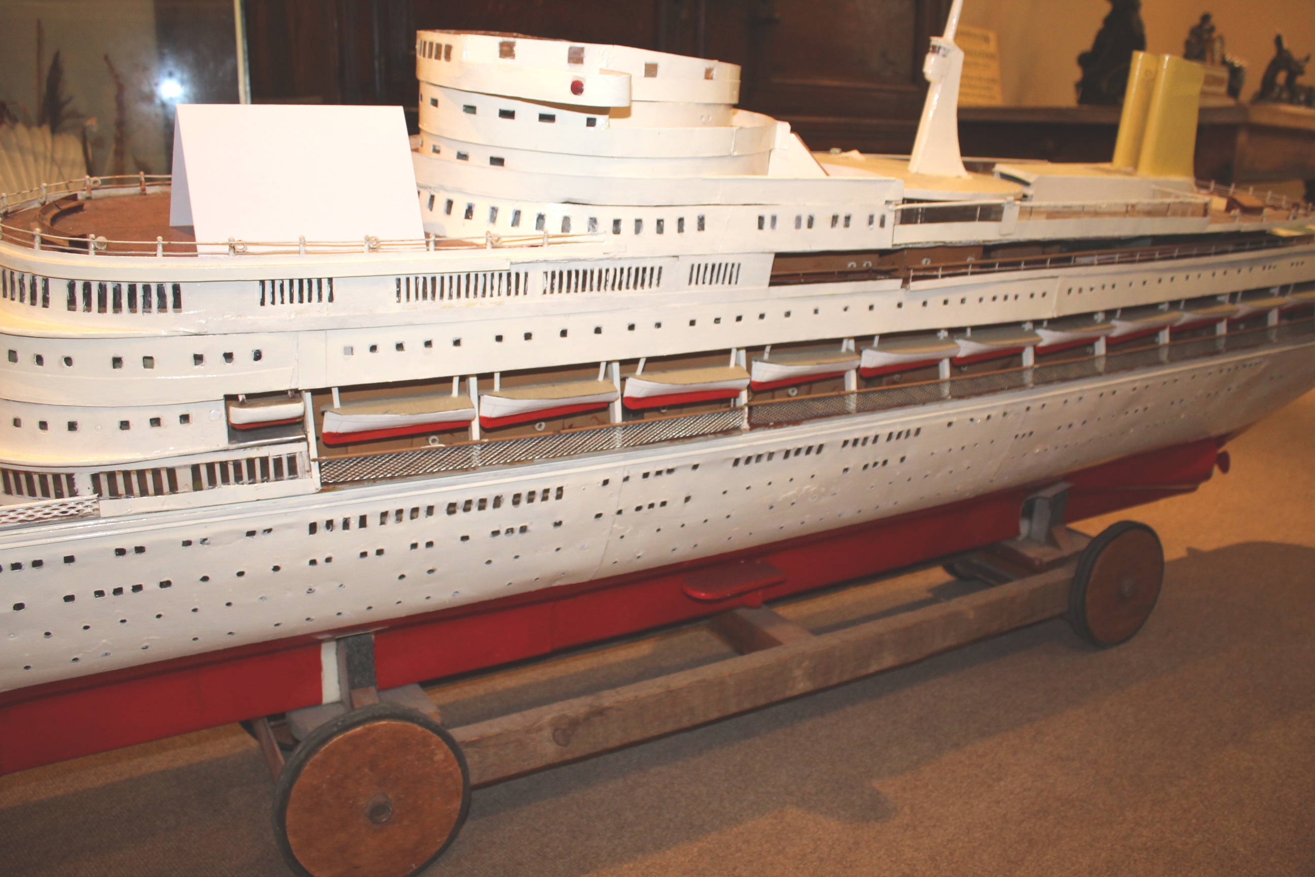 LARGE MODEL BOAT - SS CANBERRA a large and detailed hand made model of ...