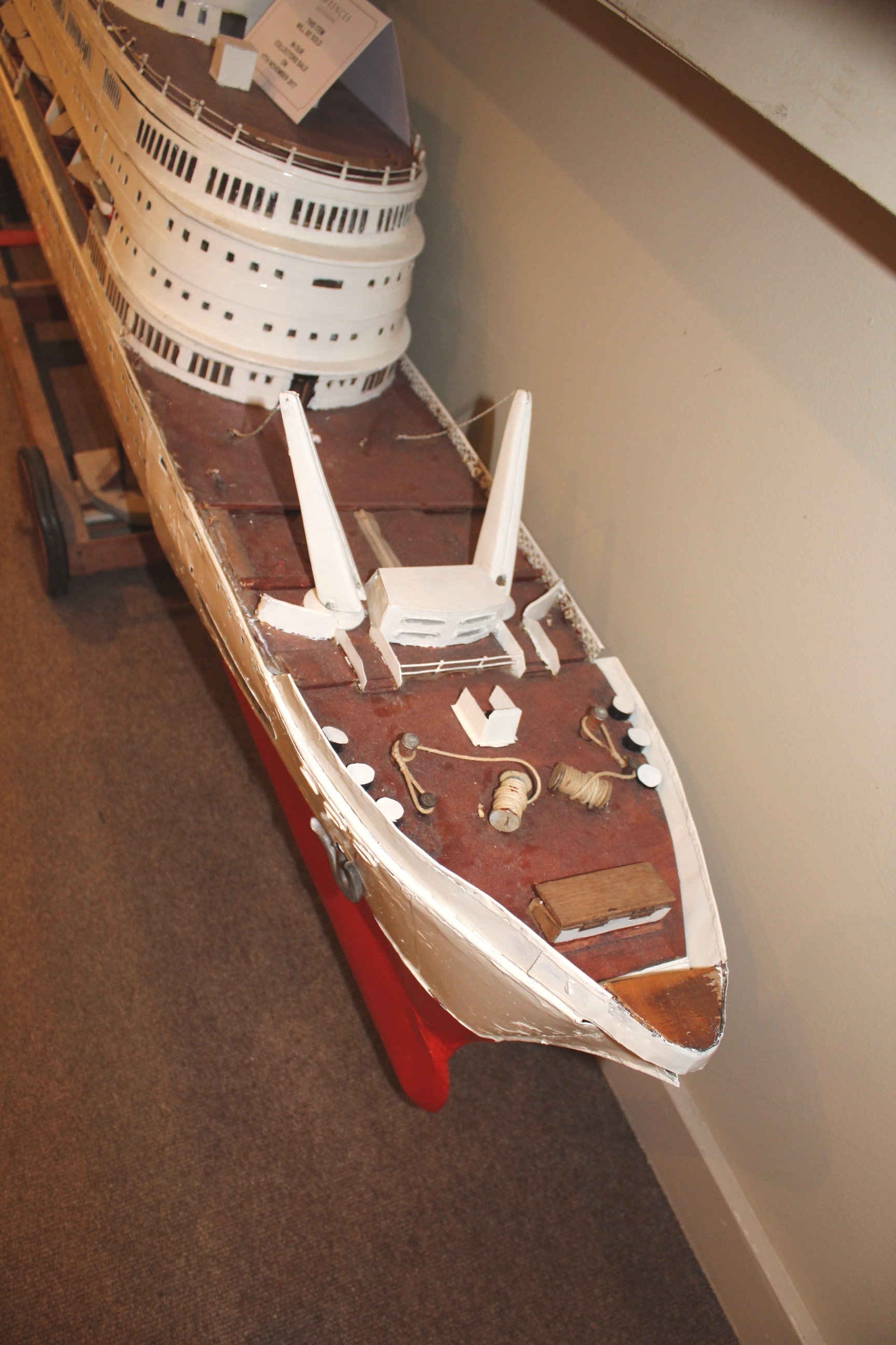 LARGE MODEL BOAT - SS CANBERRA a large and detailed hand made model of ...