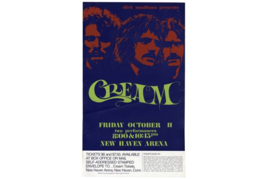 Cream concert poster from 11 October 1968, during their 19 venue ...