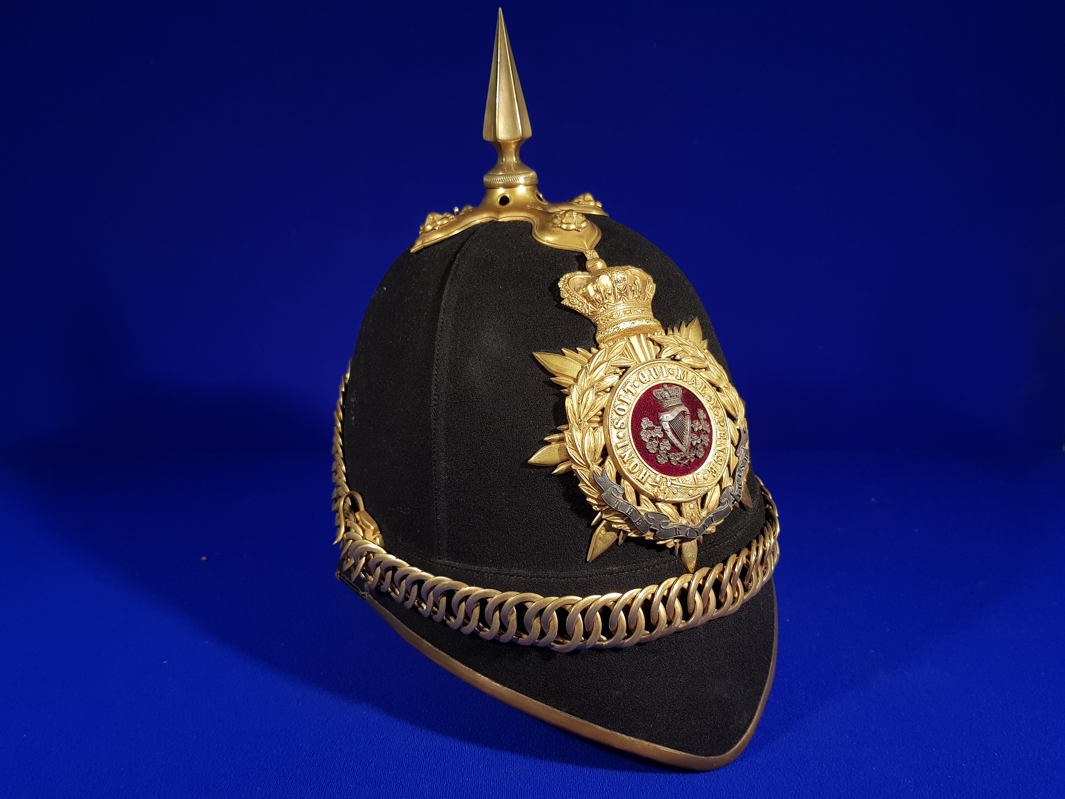 VICTORIAN OFFICERS ROYAL IRISH REGIMENT HELMET ESTIMATE: £400-£600