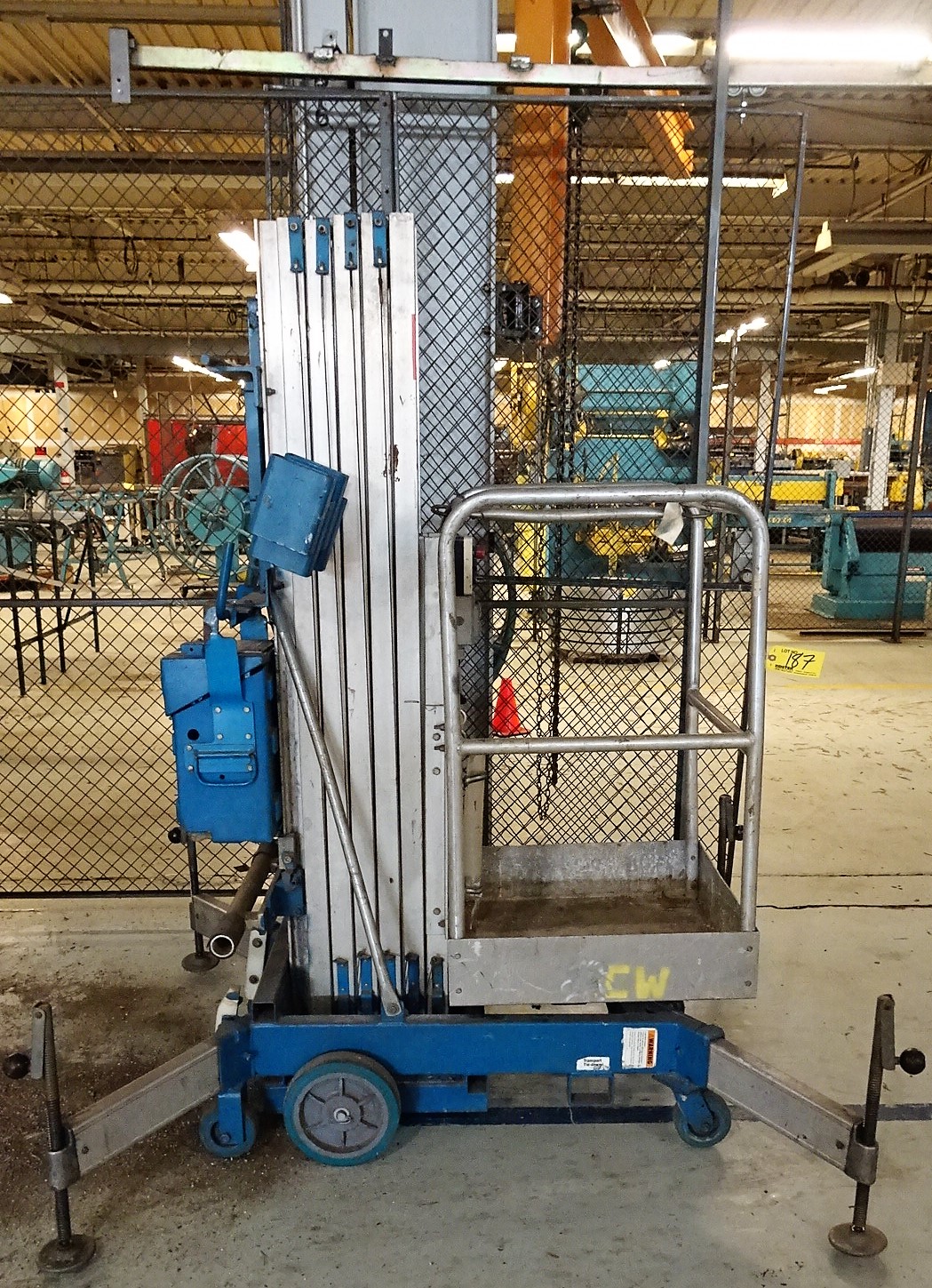 GENIE MDL. AWP-24 24' CAPACITY ELECTRIC PORTABLE MAN LIFT, 300 LB ...