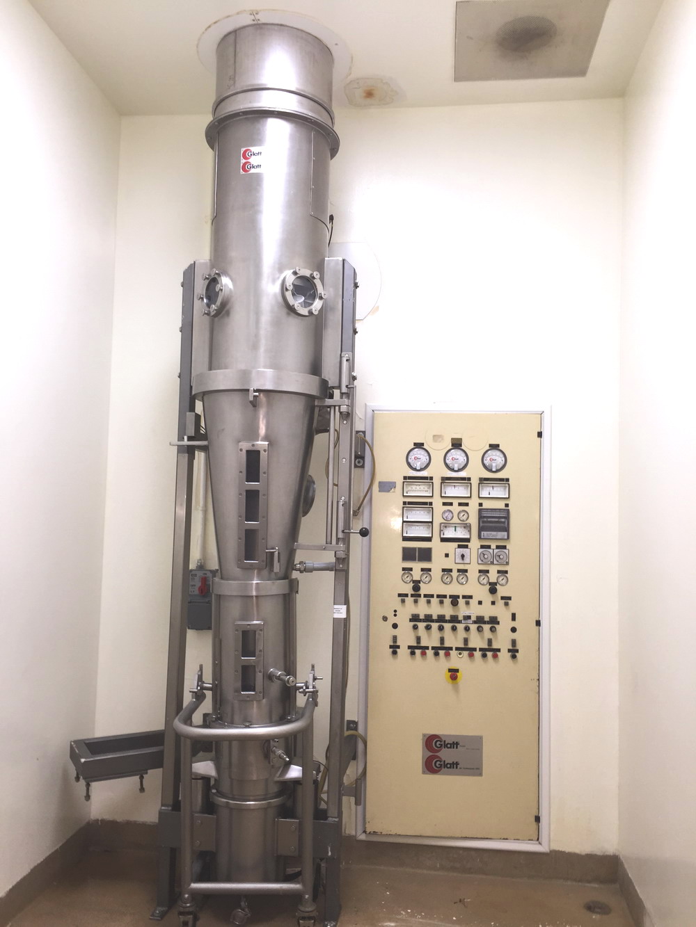 Glatt Fluid Bed Granulator with Bottom Spray HS Wurster attachment ...